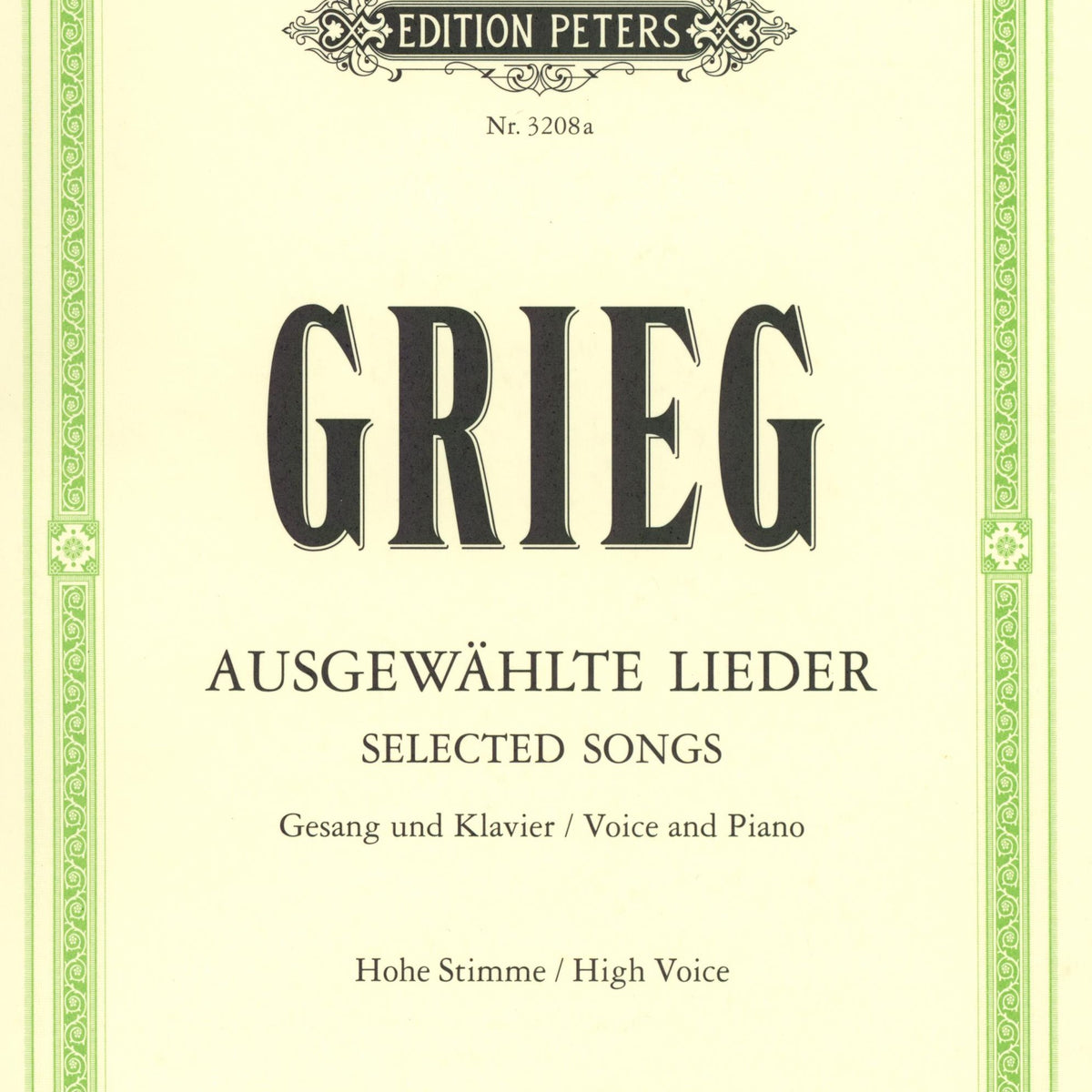 Grieg: Album of 60 Selected Songs – Edition Peters Publications
